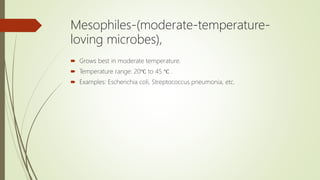 Physical factors that influence microbial growth | PPTX