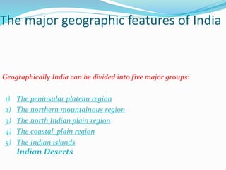 Physical features of india | PPTX