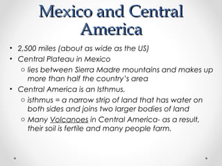 Physical features of latin america | PPT