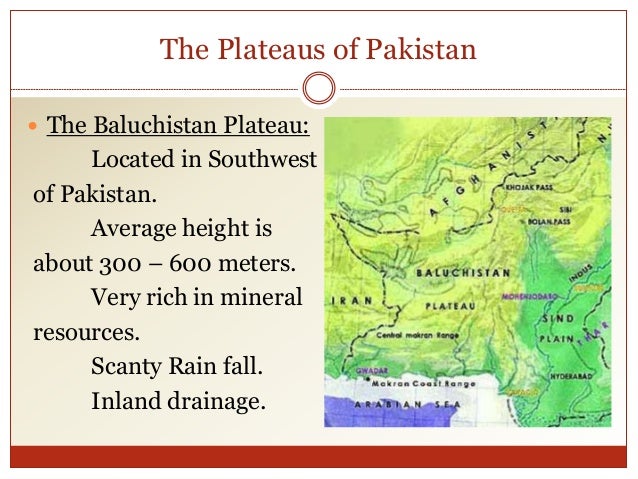 Physical features of pakistan