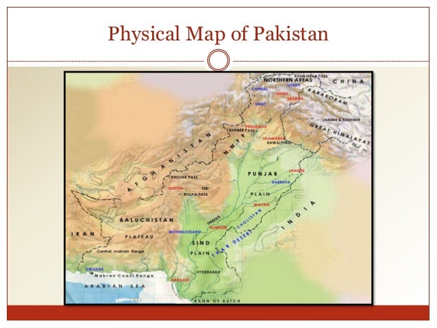 Physical Map Of Pakistan Ezilon Maps