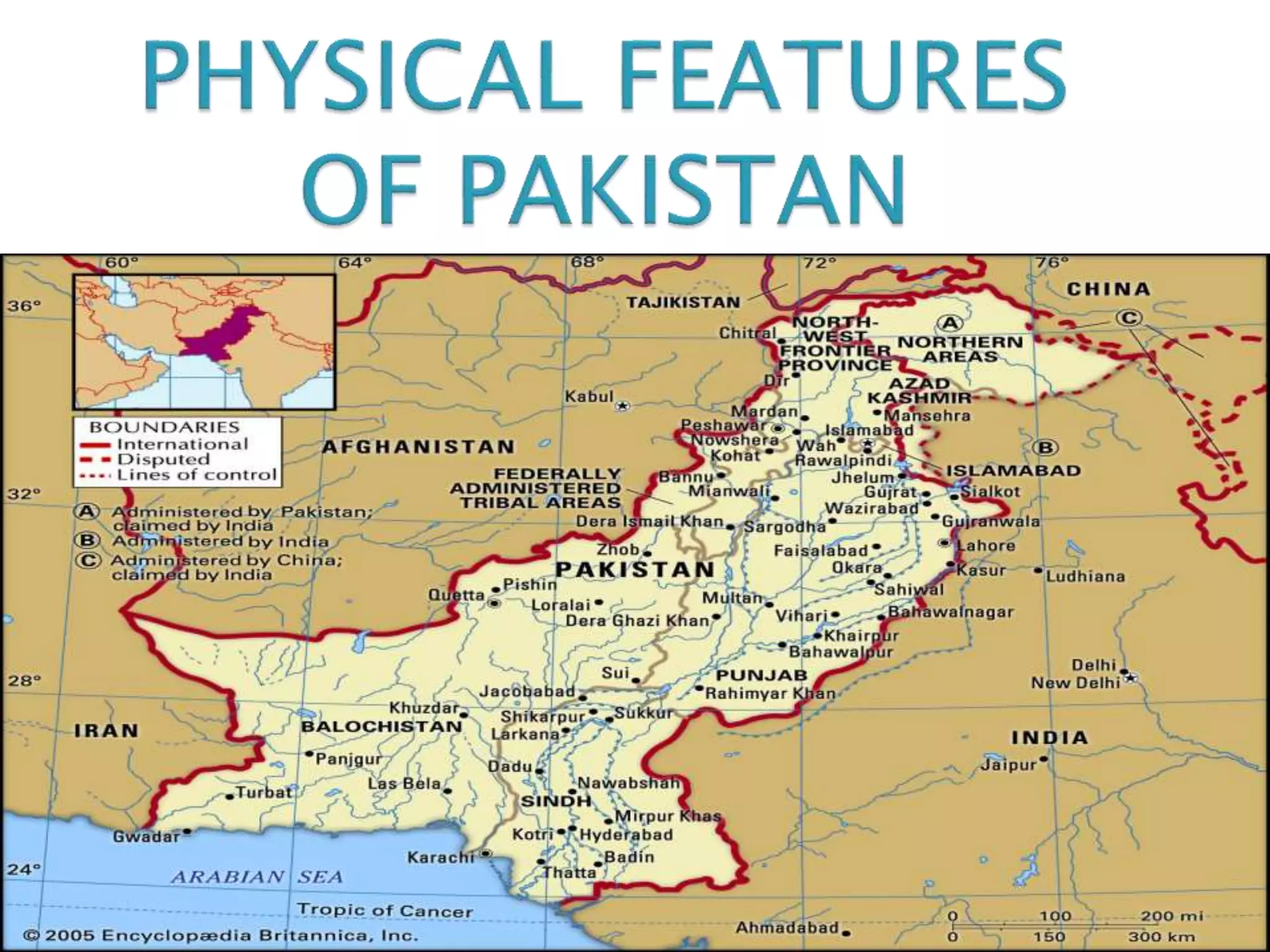 Physical Features of Pakistan | PPTX