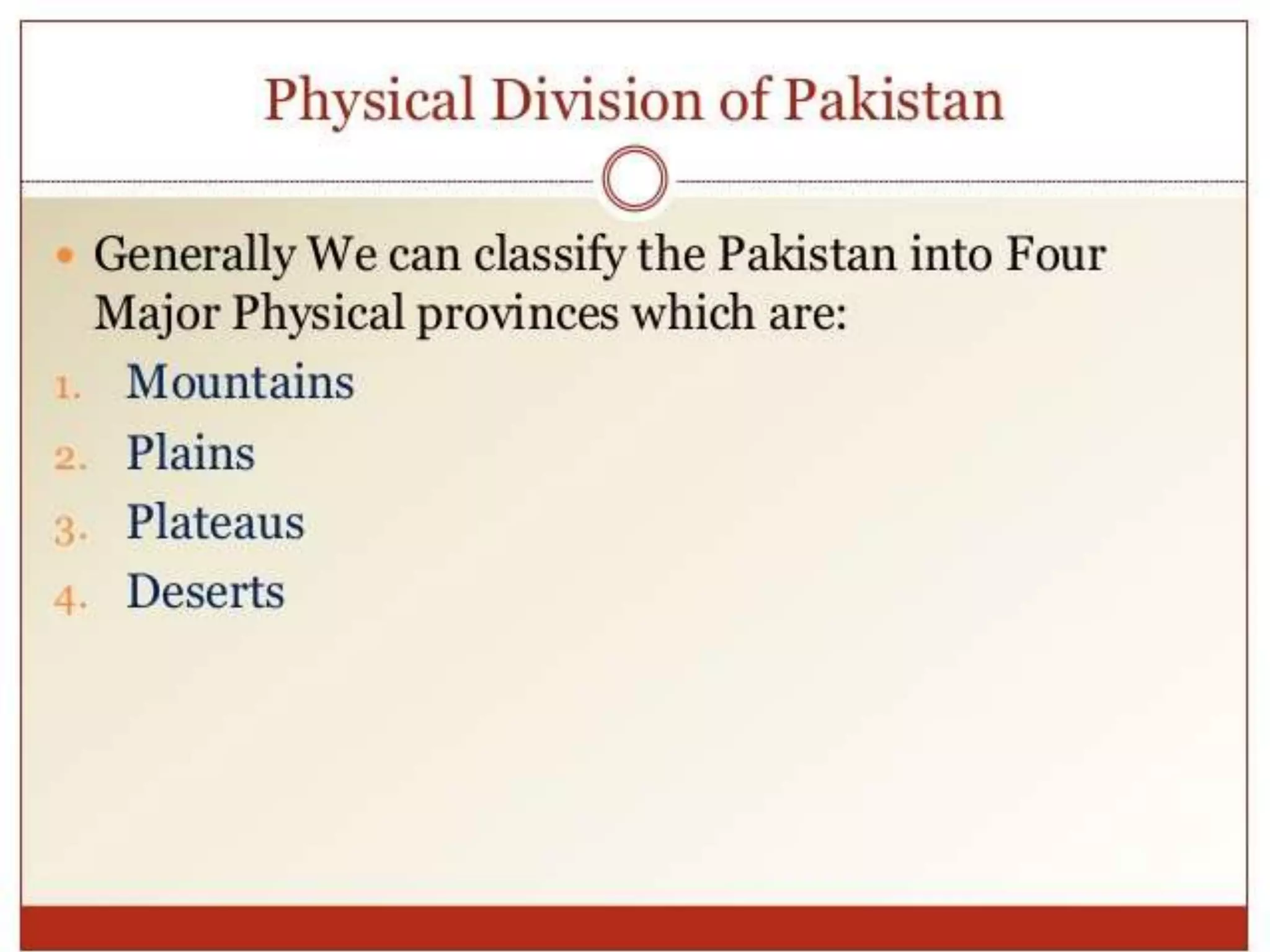 Physical Features of Pakistan | PPTX