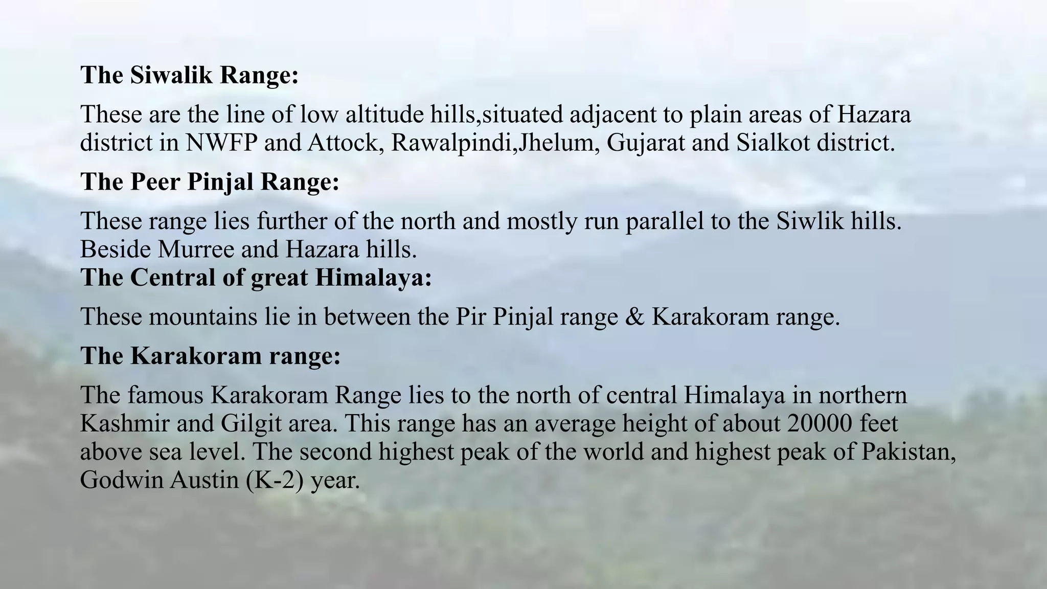 Physical features of pakistan | PPTX