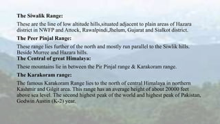 Physical features of pakistan | PPTX