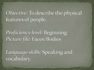 Physical features of people | PPT