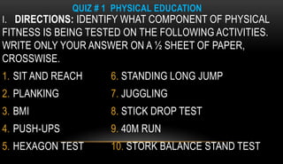 COMPONENTS OF PHYSICAL FITNESS | PPTX