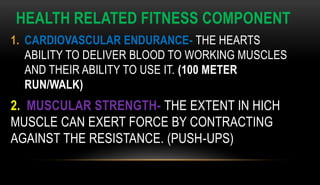 COMPONENTS OF PHYSICAL FITNESS | PPTX