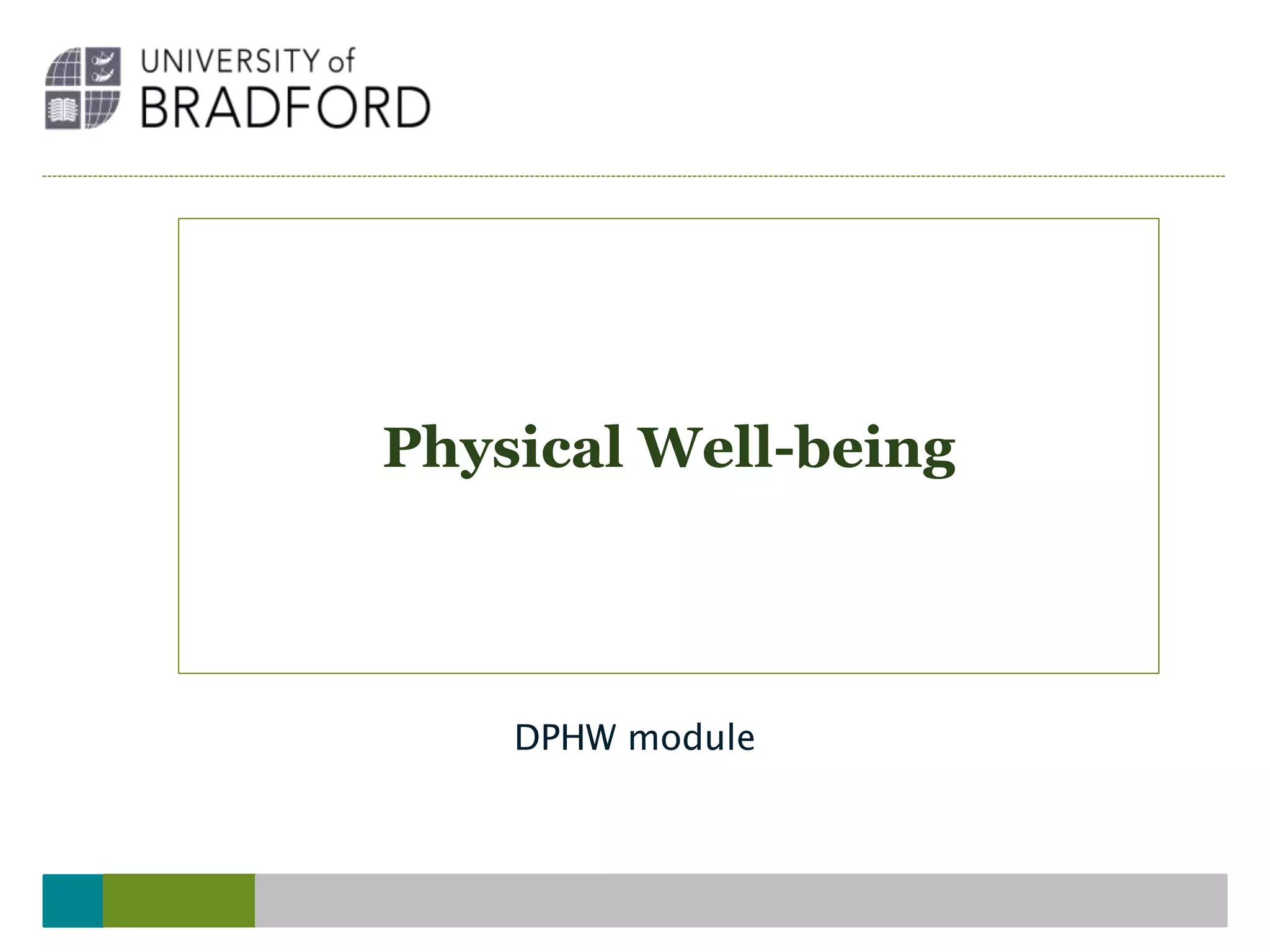 Physical Well Being | PPTX
