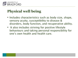 Physical Well Being | PPTX
