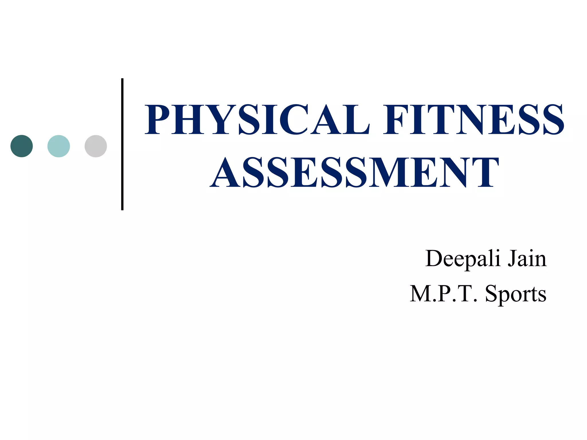 Physical Fitness Assessment | PPT