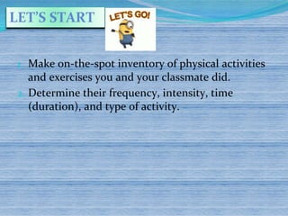 physical fitness. Q1 grade 7.pptx | Participant Sports | Fitness and ...