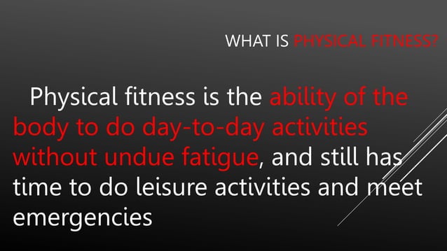 Physical fitness - Grade 7-Quarter 1.pptx | Fitness and Exercise ...