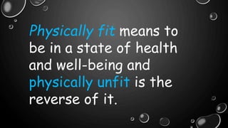 Physical fitness recap | PPTX