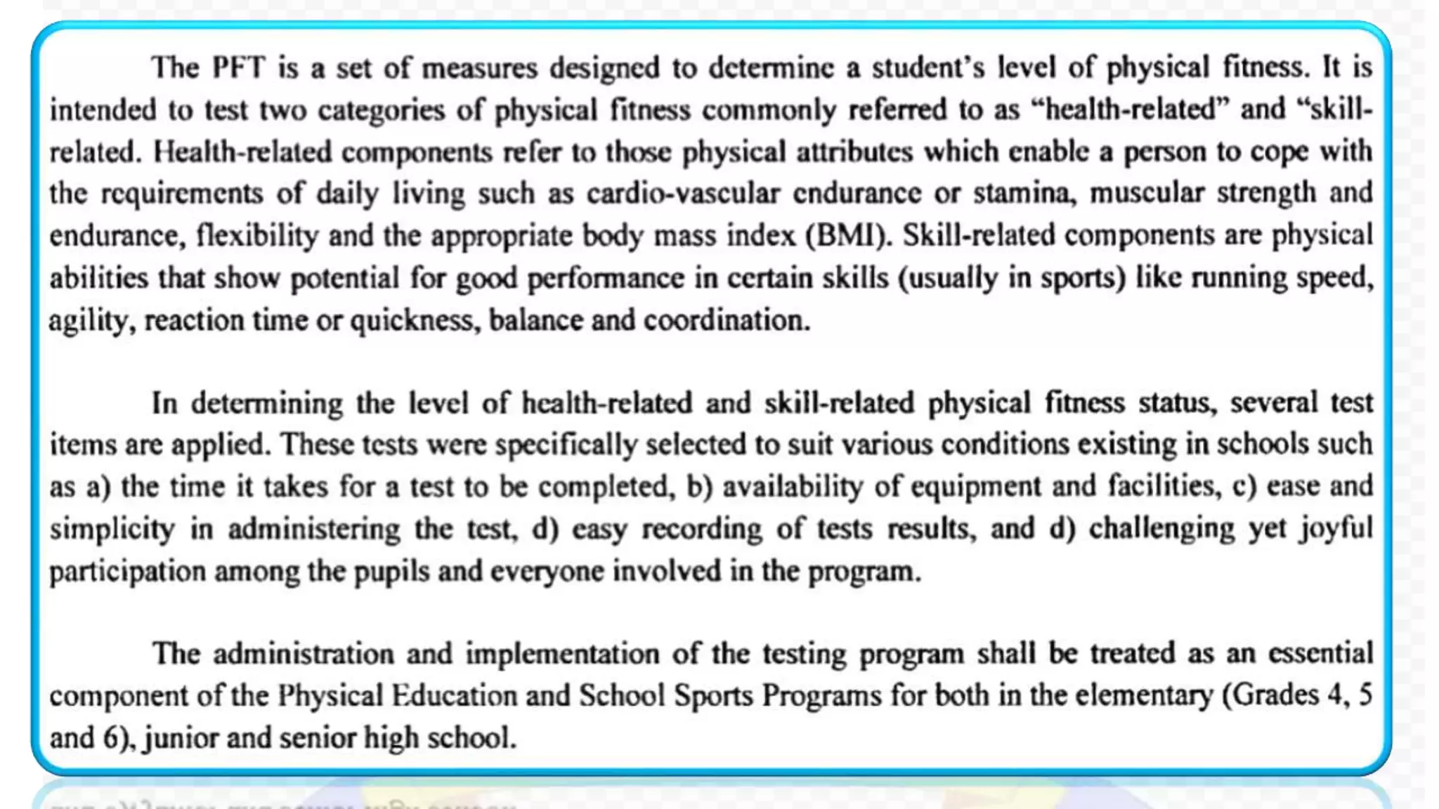 PHYSICAL FITNESS TEST - INTRODUCTION.pptx