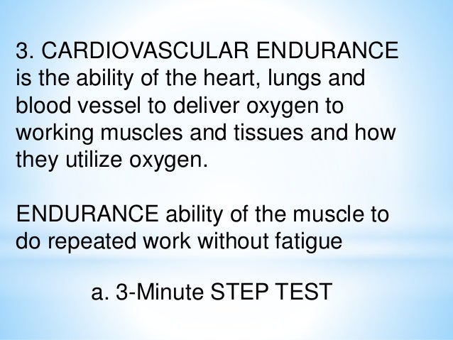 Cardiovascular Endurance Examples