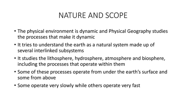 PHYSICAL GEOGRAPHY.pptx | Geography | Science