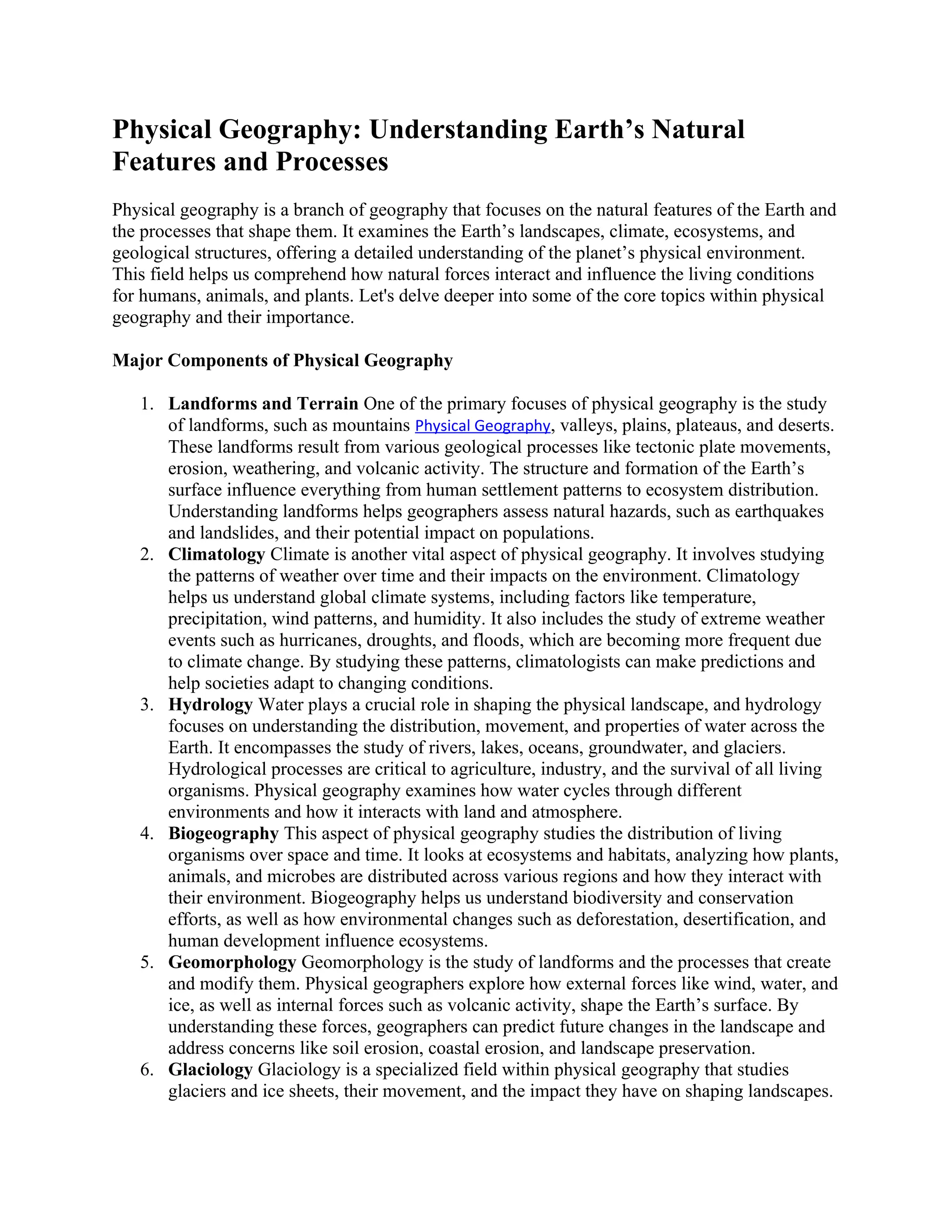 Physical Geography Physical Geography Physical Geography Physical ...