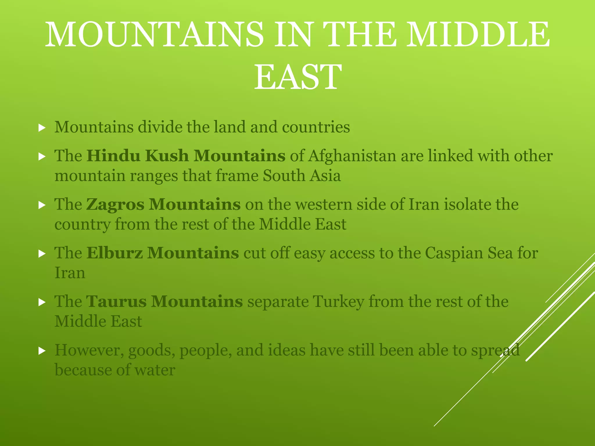 Geography of Africa and the middle east | PPT