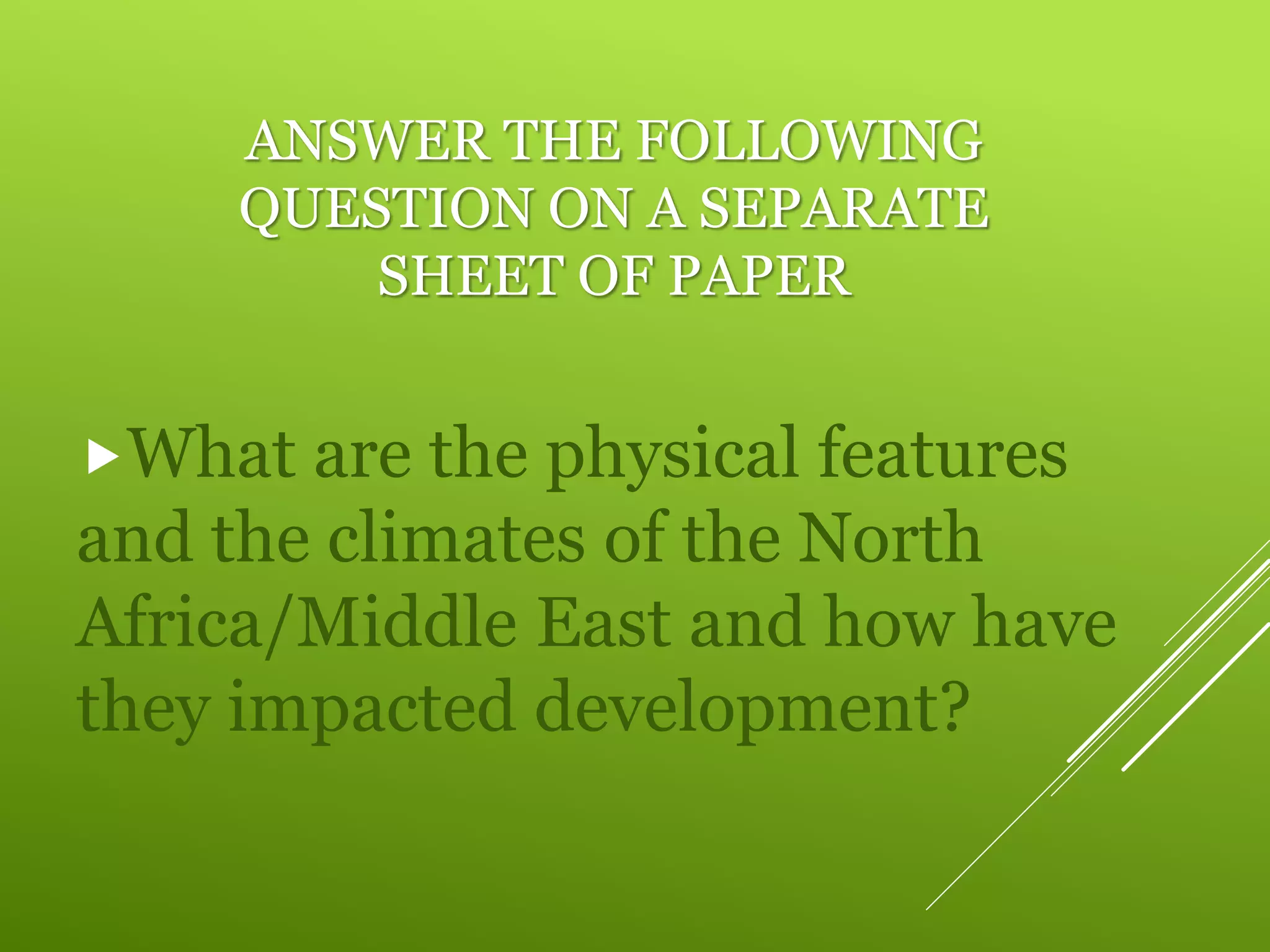 Geography of Africa and the middle east | PPT