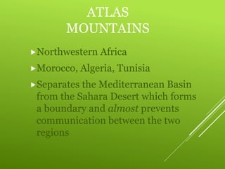 Geography of Africa and the middle east | PPT