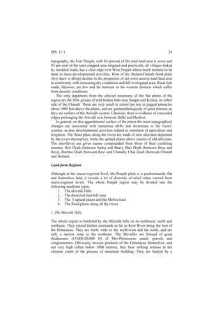 Physical geography of punjab | PDF