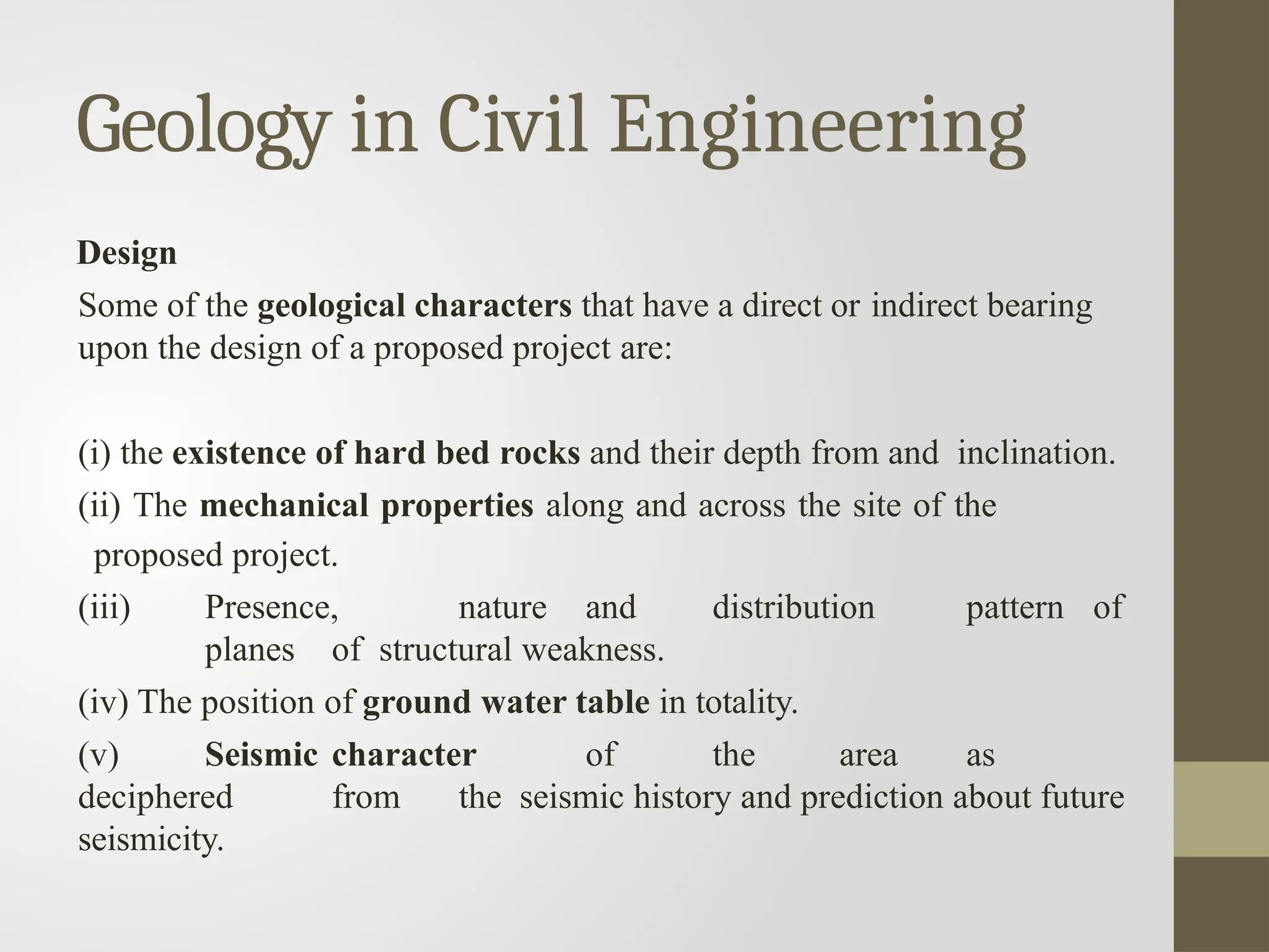 Physical geology in engineering geology in civil engineering | PPTX