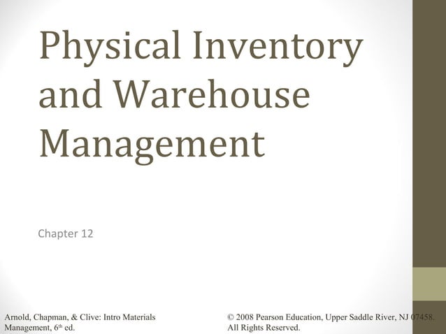 Physical inventory and warehouse management | PPT | Logistics | Business