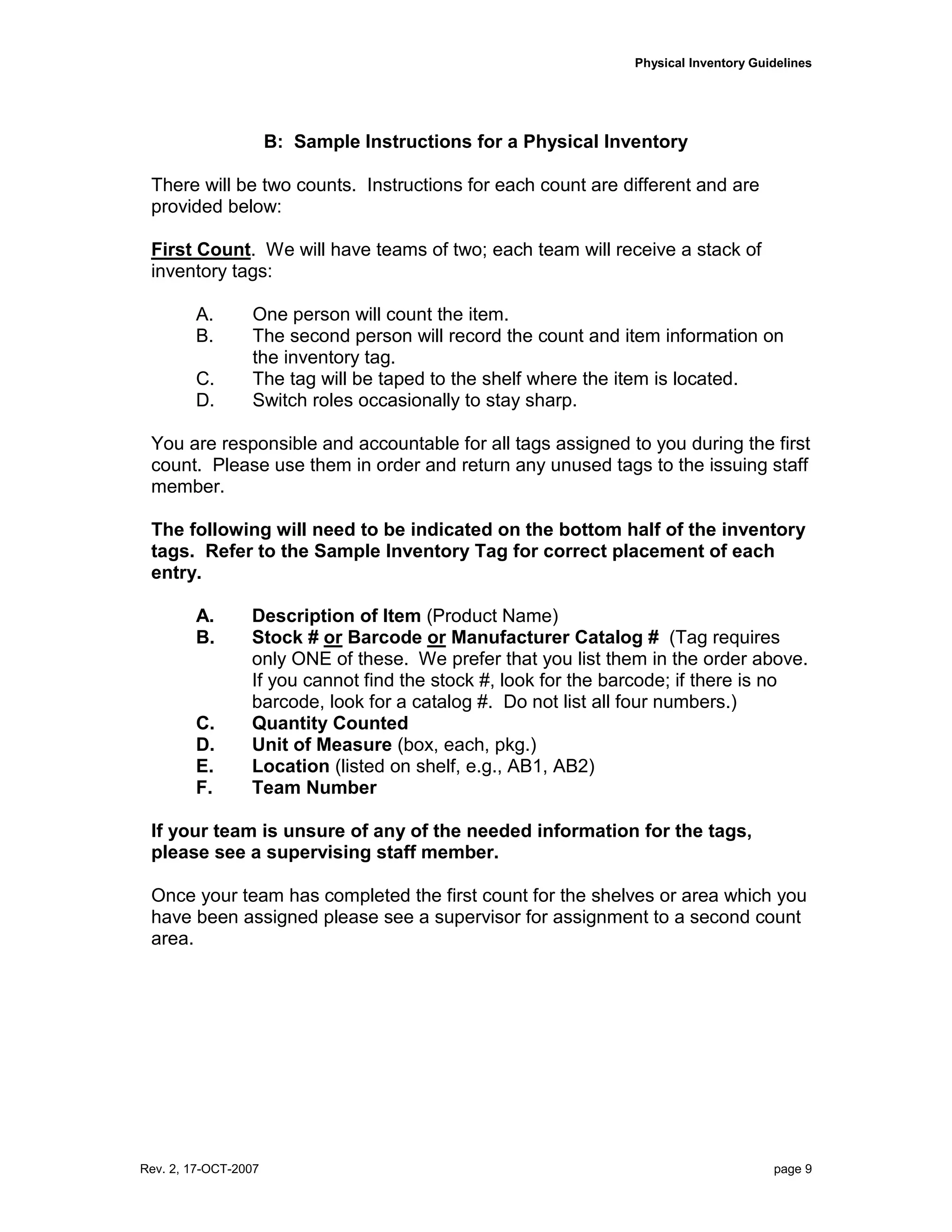 Physical inventory guidelines | PDF