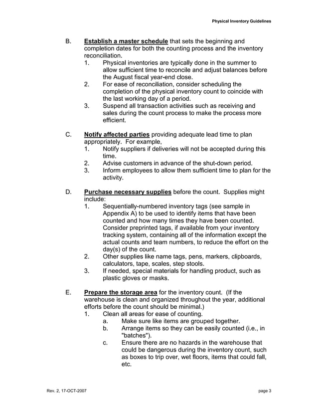 Physical inventory guidelines | PDF