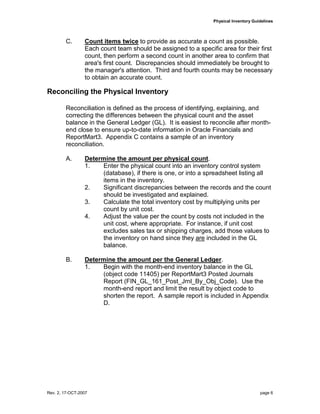 Physical inventory guidelines | PDF