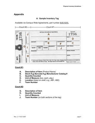 Physical inventory guidelines | PDF