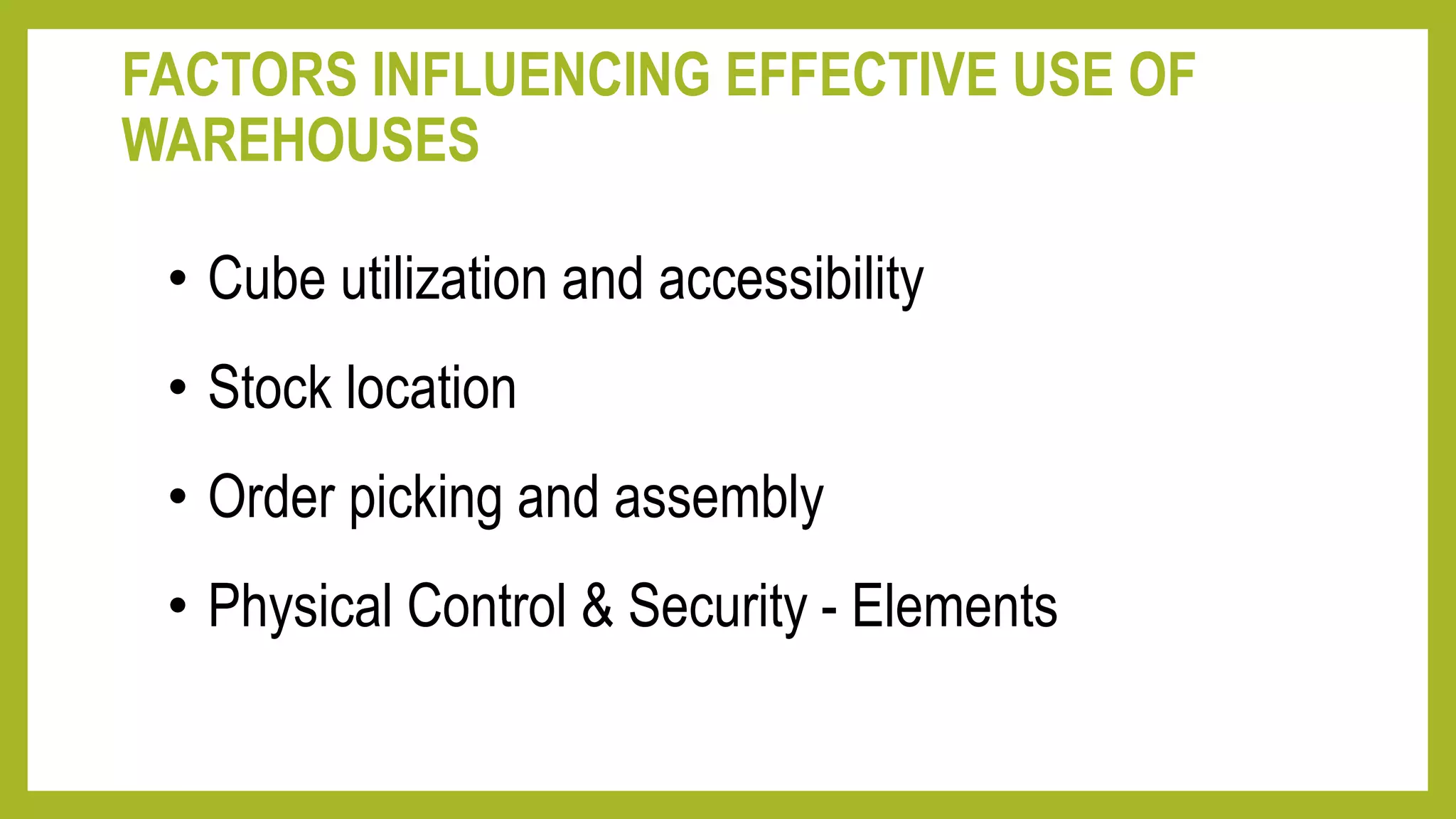 Physical inventory & warehouse layout planning | PPTX