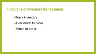 Physical inventory & warehouse layout planning | PPTX