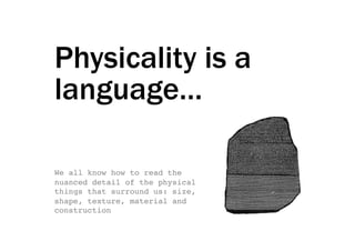 Physicality: communications made for humans | PDF