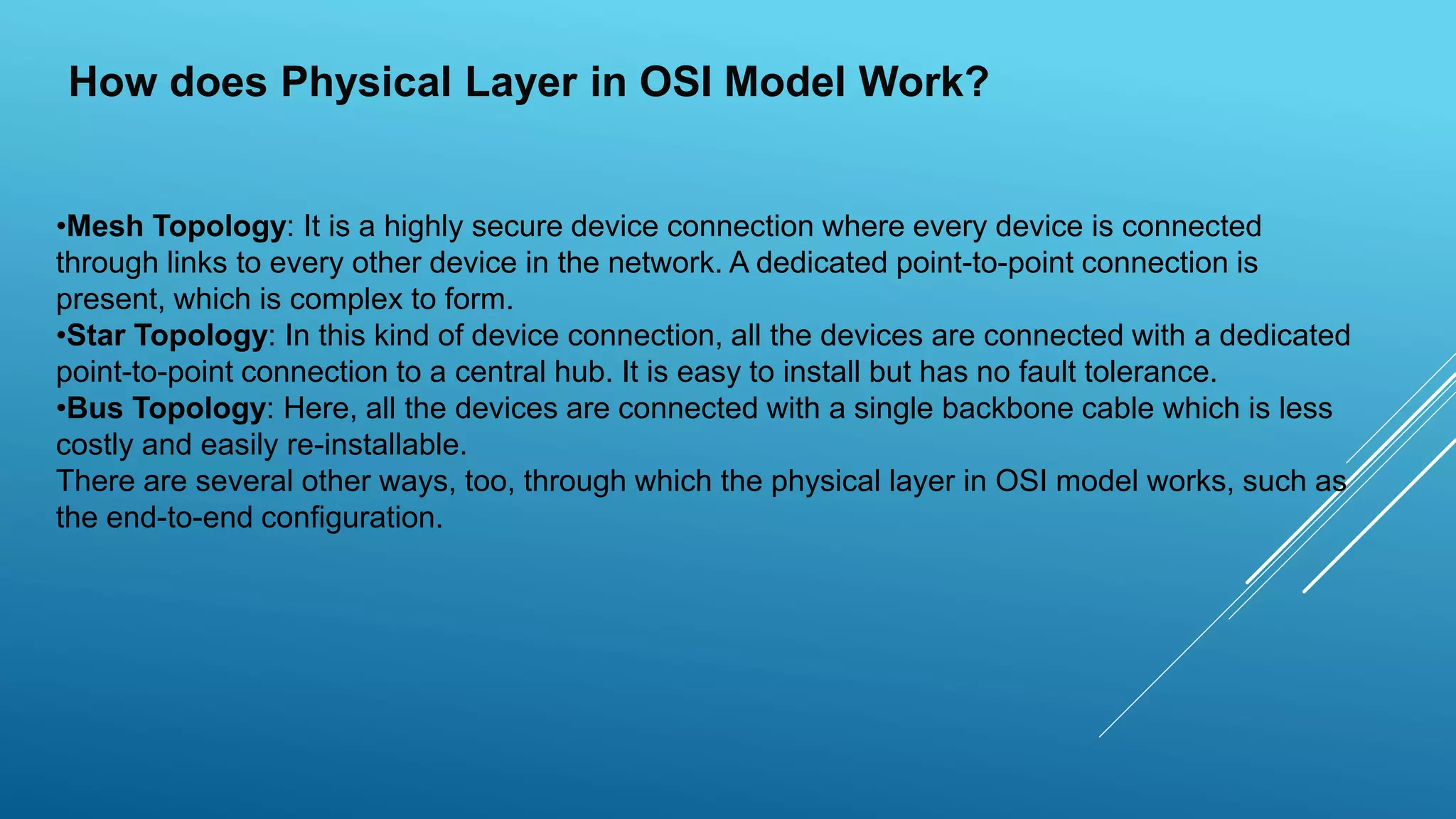 The Physical Layer in OSI Model Explained | PPTX