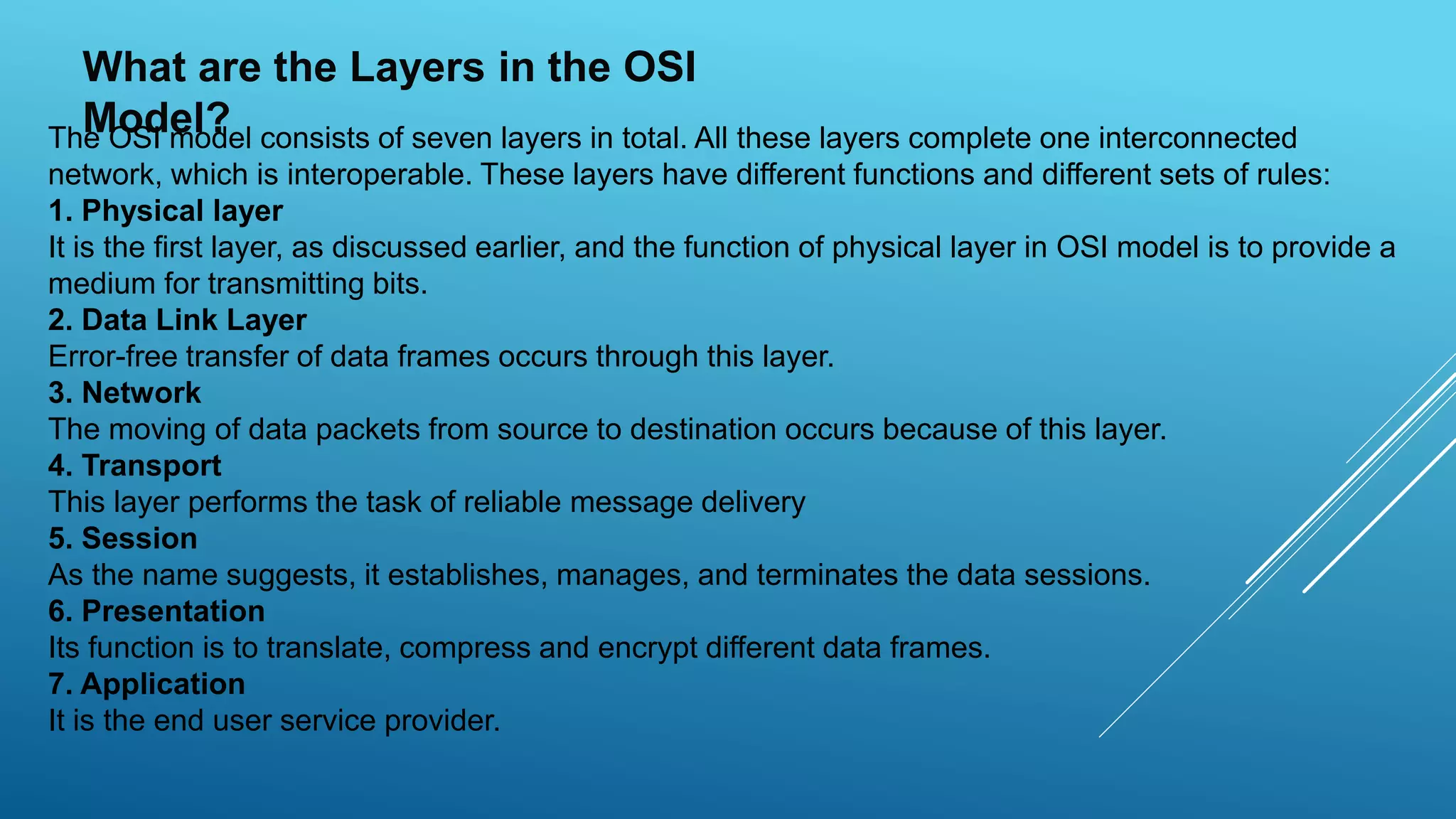 The Physical Layer in OSI Model Explained | PPTX