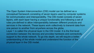 The Physical Layer in OSI Model Explained | PPTX