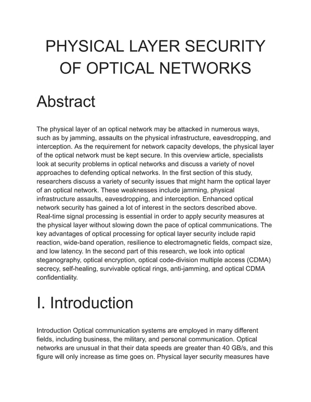 PHYSICAL LAYER SECURITY OF OPTICAL NETWORKS.pdf