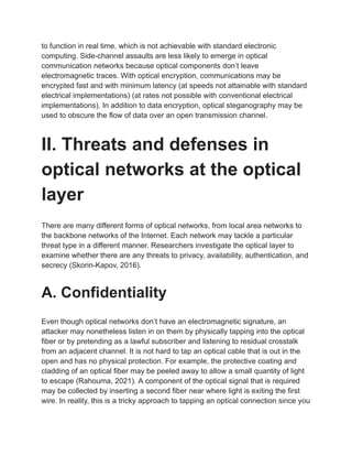 PHYSICAL LAYER SECURITY OF OPTICAL NETWORKS.pdf | Computer Networking | Computing