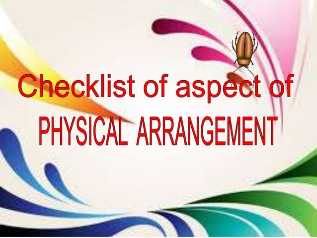 Physical Learning Environment | PPTX | Educational Assessment | Education