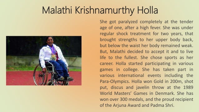 Physically challenged Indians who have made us proud | PPTX | Physical ...