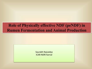 Physically effective ndf | PPT