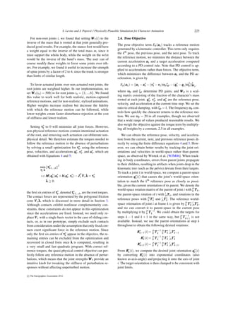 Physically plausible simulation for character animation | PDF