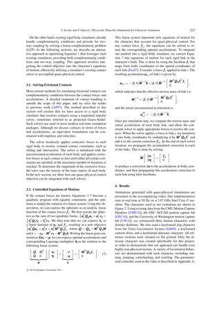 Physically plausible simulation for character animation | PDF