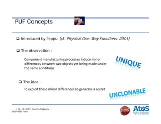 Physically Unclonable Functions In a M2M Authentication context | PDF | Computing | Technology ...