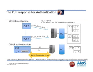 Physically Unclonable Functions In a M2M Authentication context | PDF | Computing | Technology ...