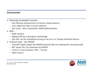 Physically Unclonable Functions In a M2M Authentication context | PDF | Computing | Technology ...