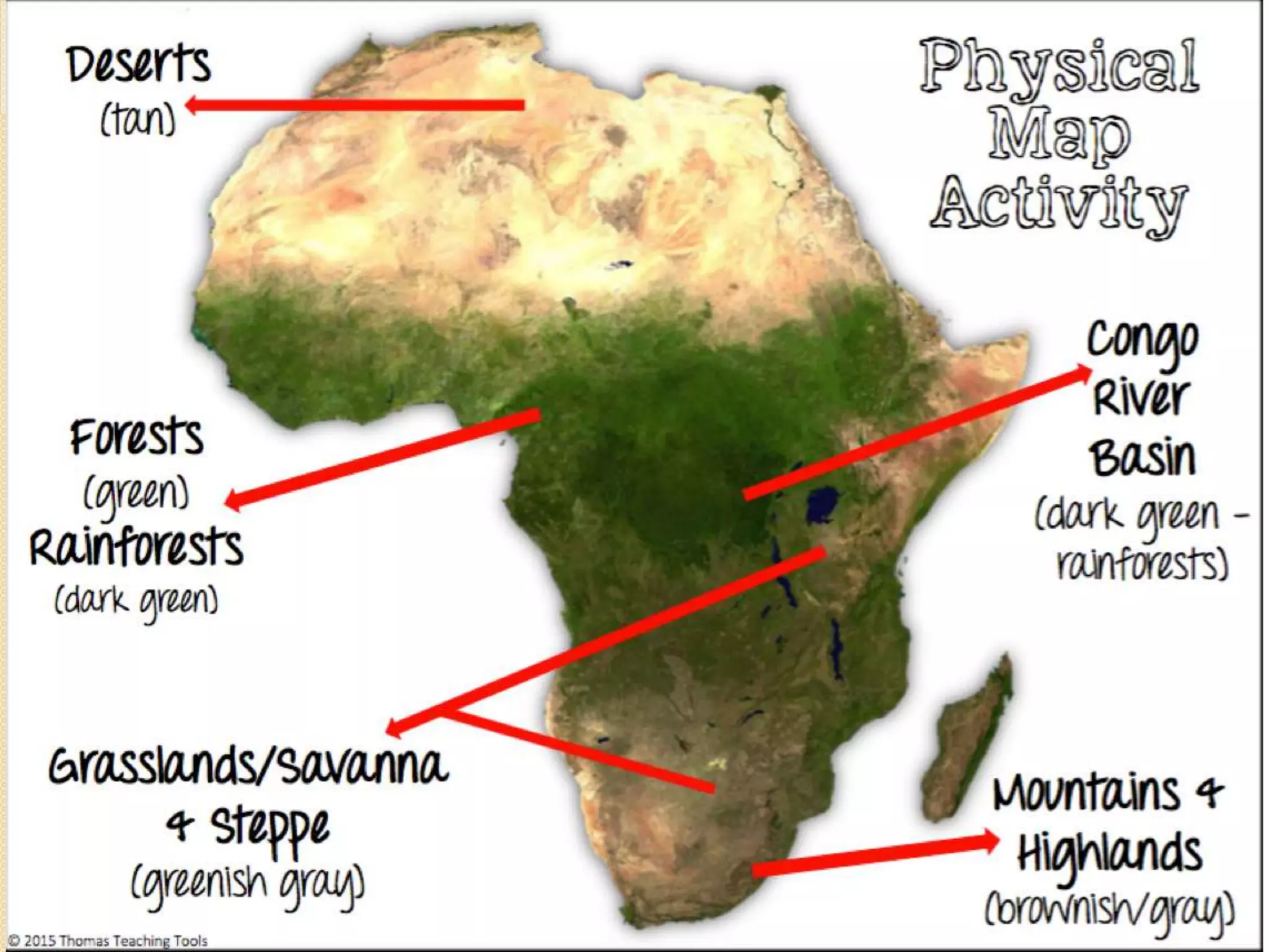 Physical map of africa | PPTX