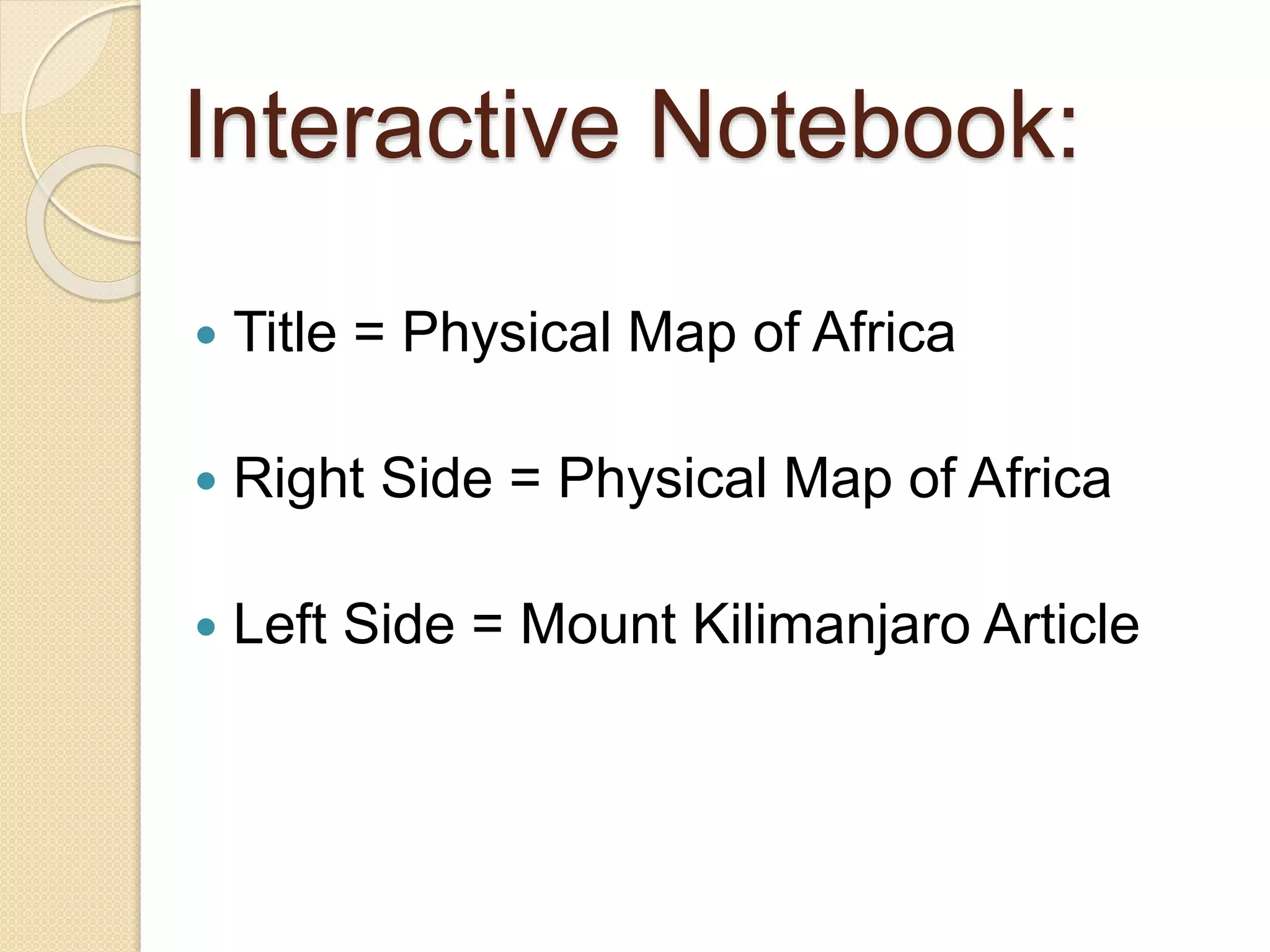 Physical map of africa | PPTX